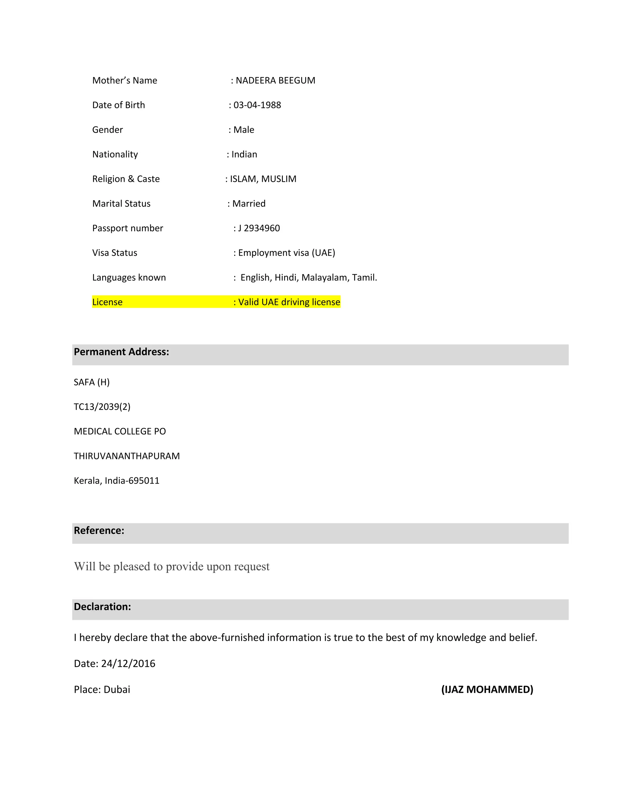 IJAZ MOHAMMED - Facilities Manager. | PDF | Civil Engineering Industry | Industries
