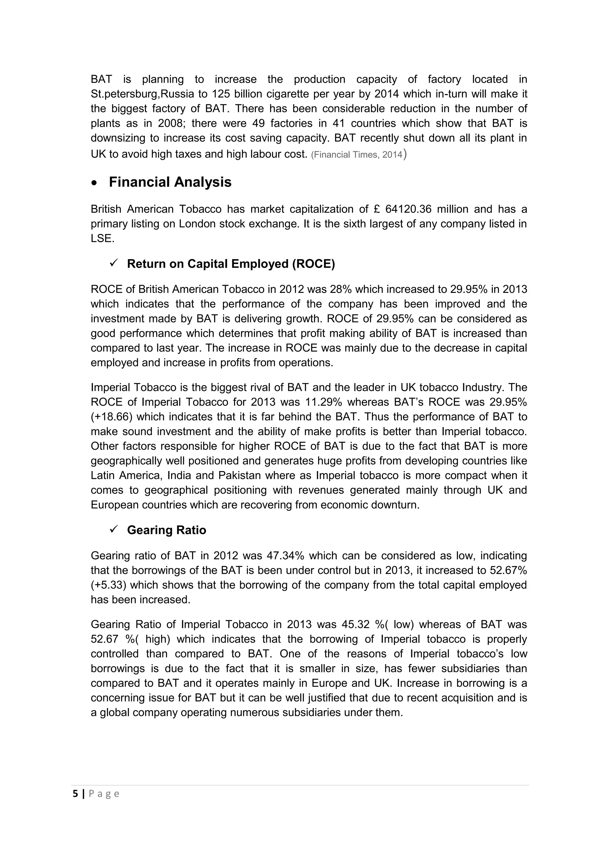 BRITISH AMERICAN TOBACCO PLC | PDF