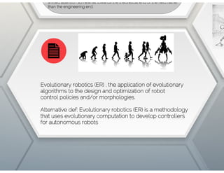 Evolutionary robotics and natural learning | PPT