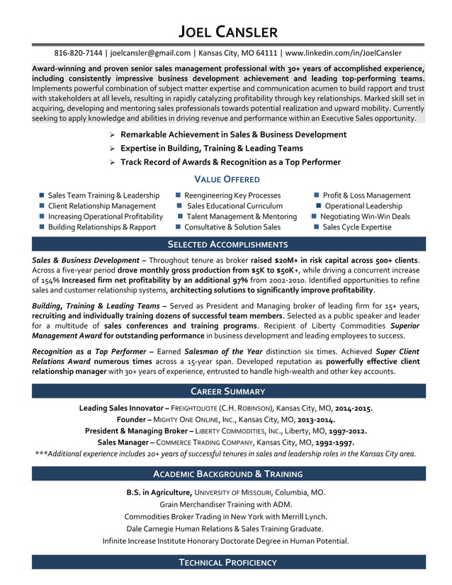 Resume - Joel Cansler | DOC