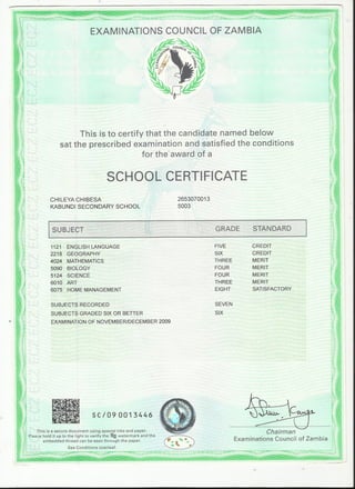 GRADE 12 CERTIFICATE | PDF