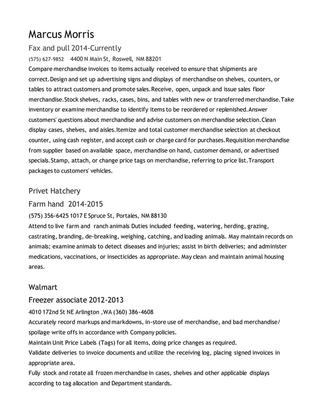 Morris Resume | PDF