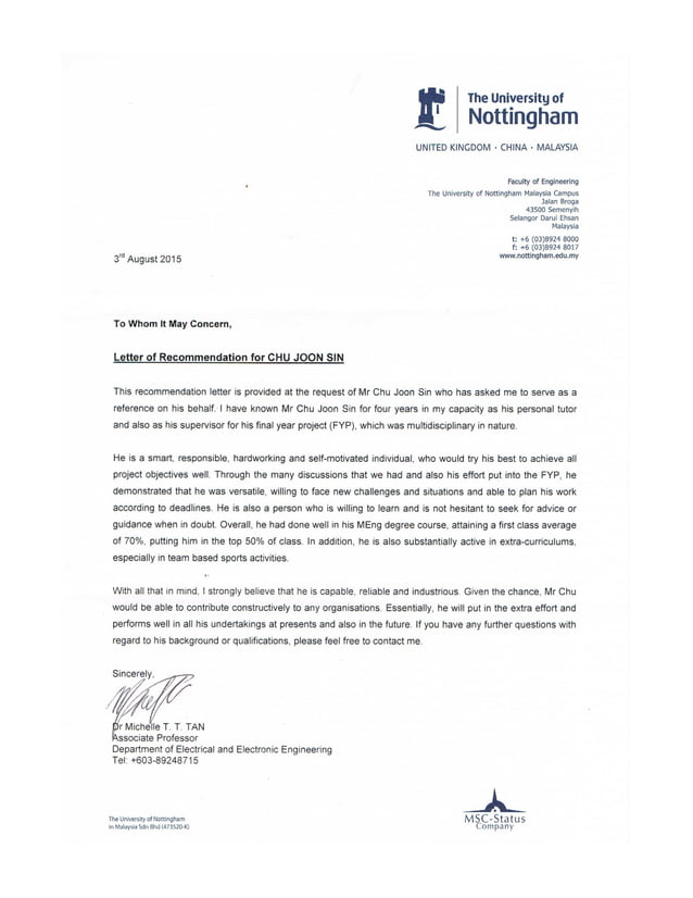 Recommendation Letter | PDF