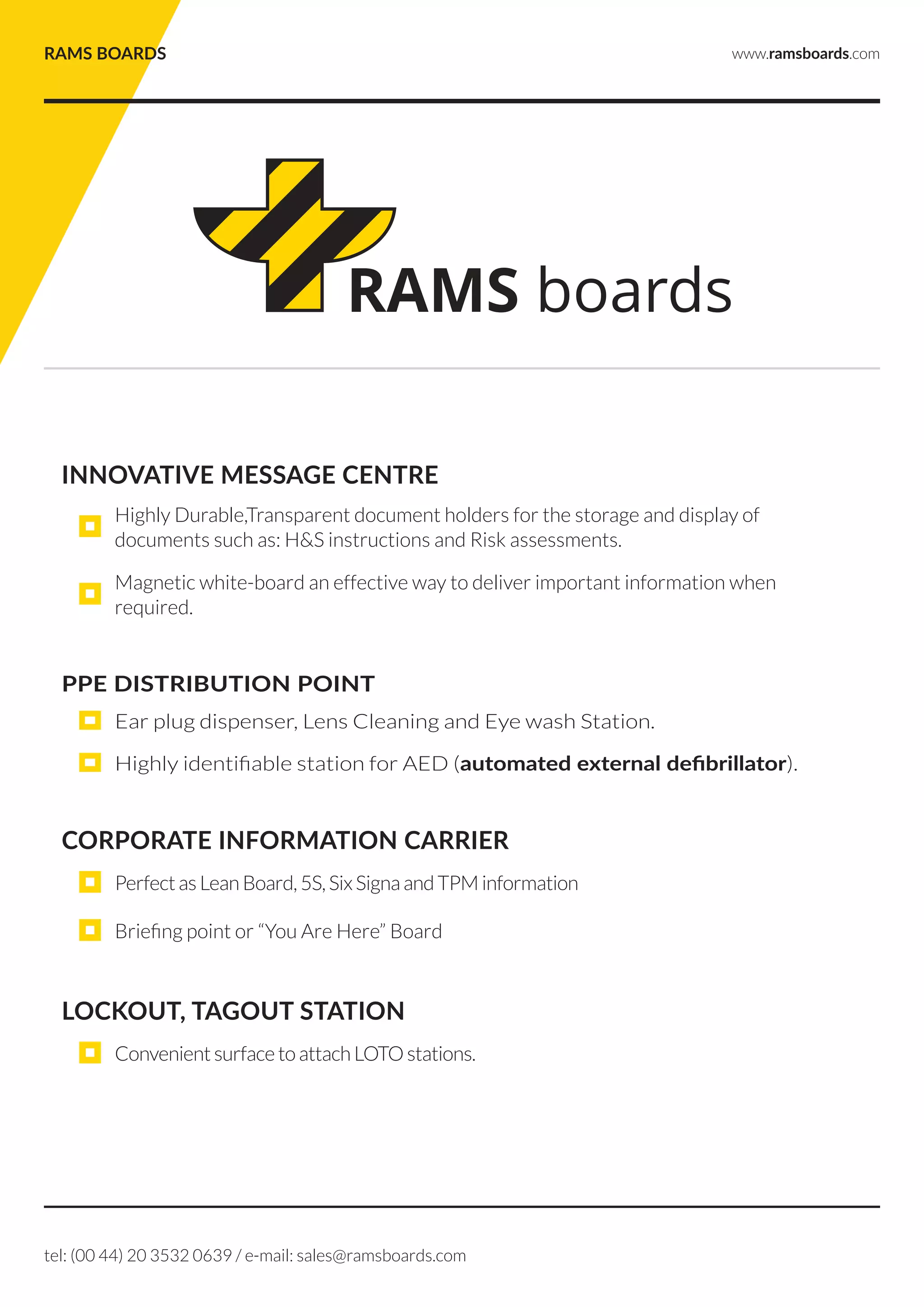 RAMS Boards - Brochure 2017 | PDF | Home Appliances | Home & Garden