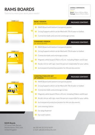 RAMS Boards - Brochure 2017 | PDF | Home Appliances | Home & Garden