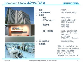 Sercomm japan記者会見資料FY2013 | PDF