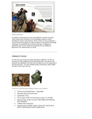 Codan Newsletter July 2010 | PDF