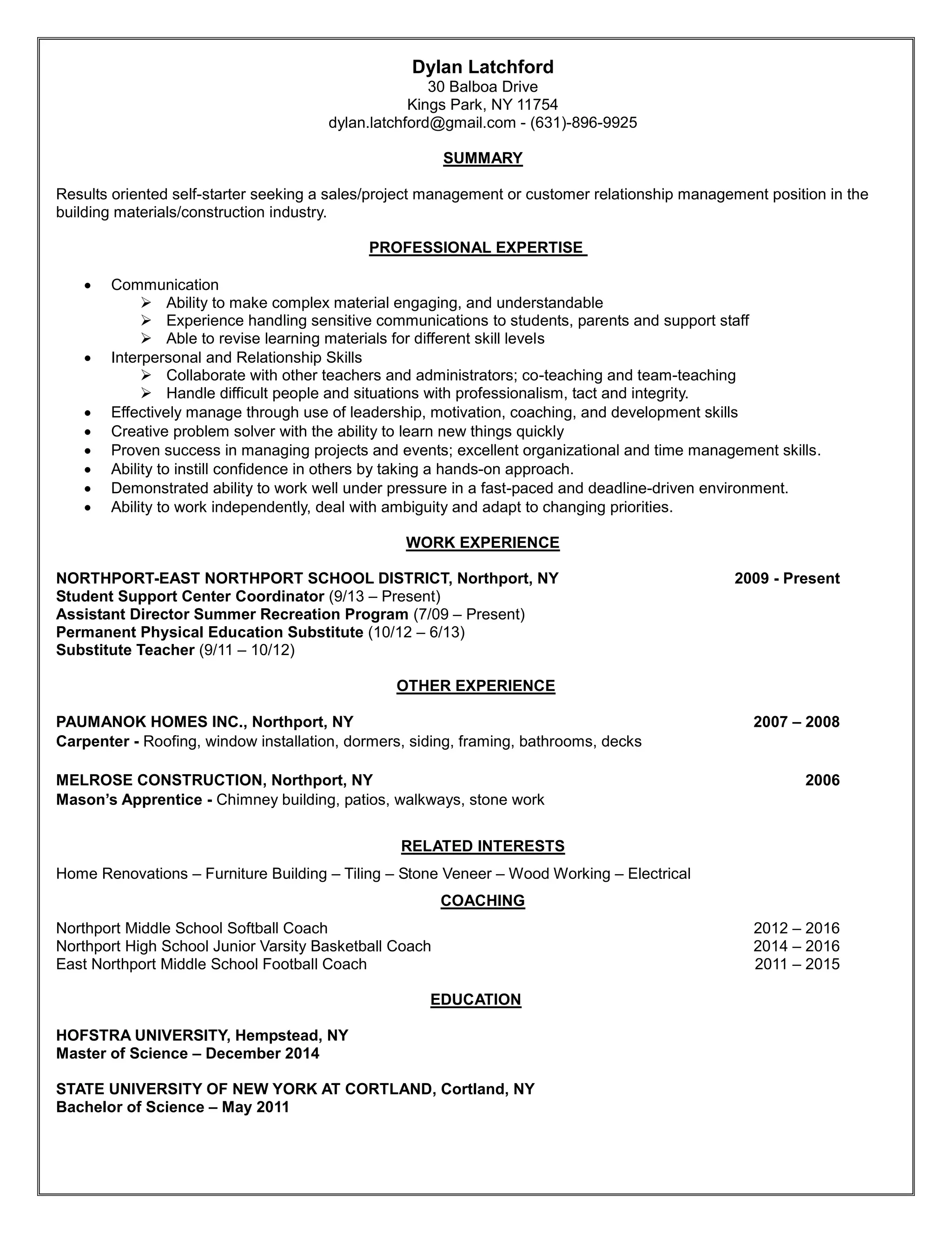 Dylan Latchford's Resume | PDF