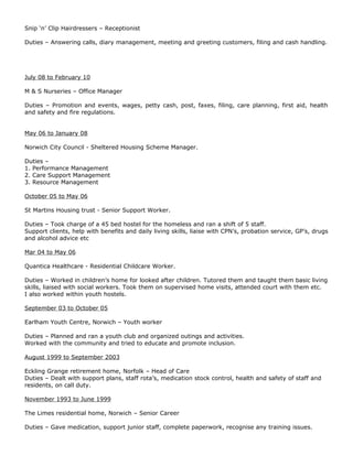 Michelle CV updated | DOC