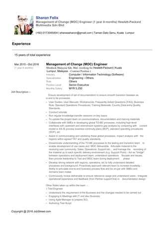 Sharon Felix Resume | PDF