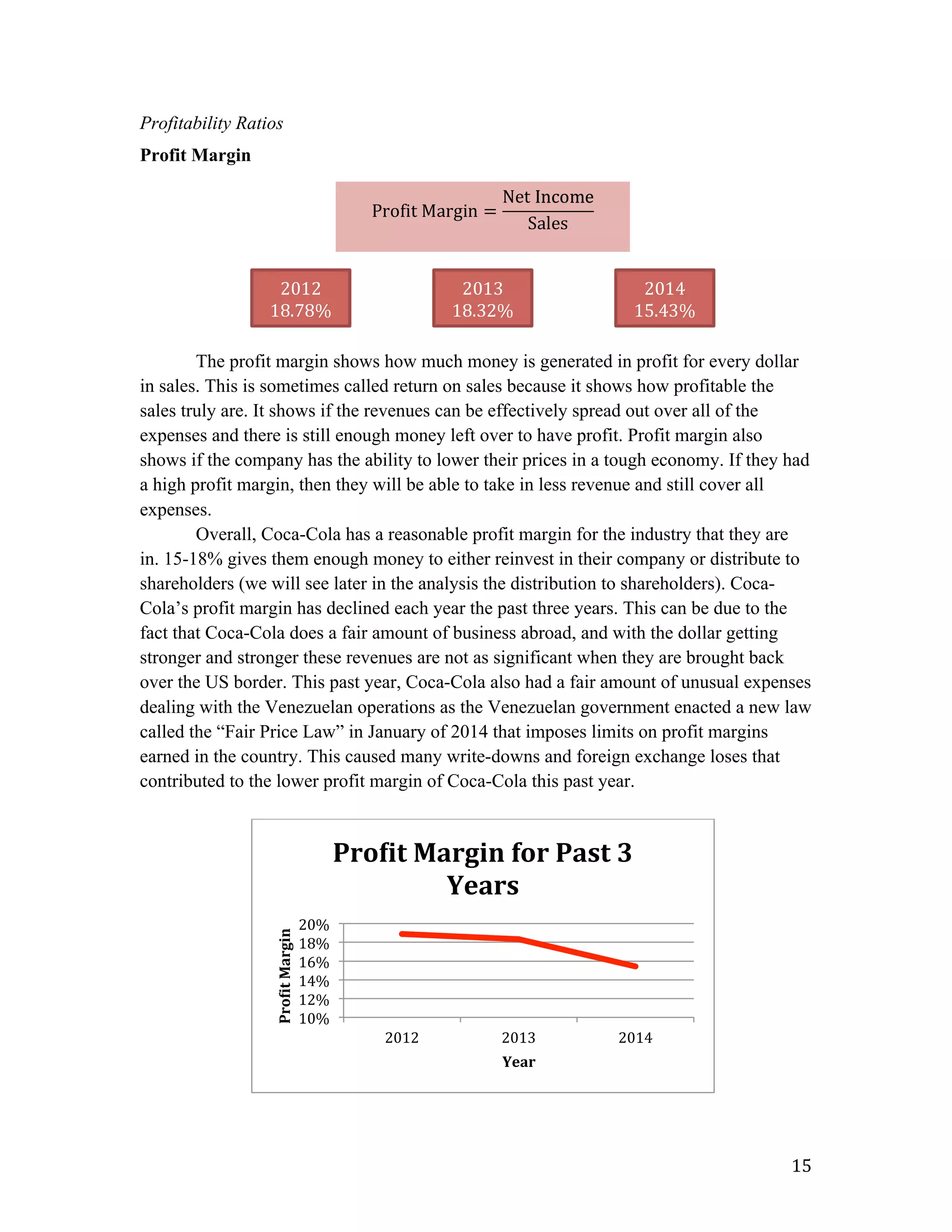 Coca-Cola Financial Analysis | PDF