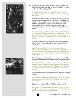 Hansel Gretel Lesson Plan | PDF