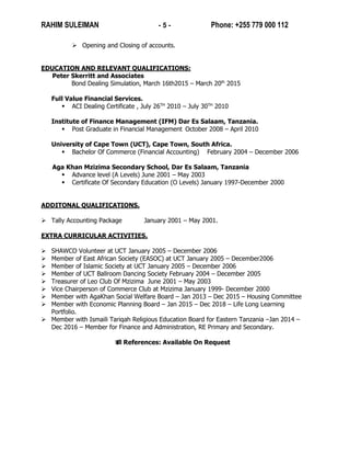 Rahim Suleiman Resume | PDF