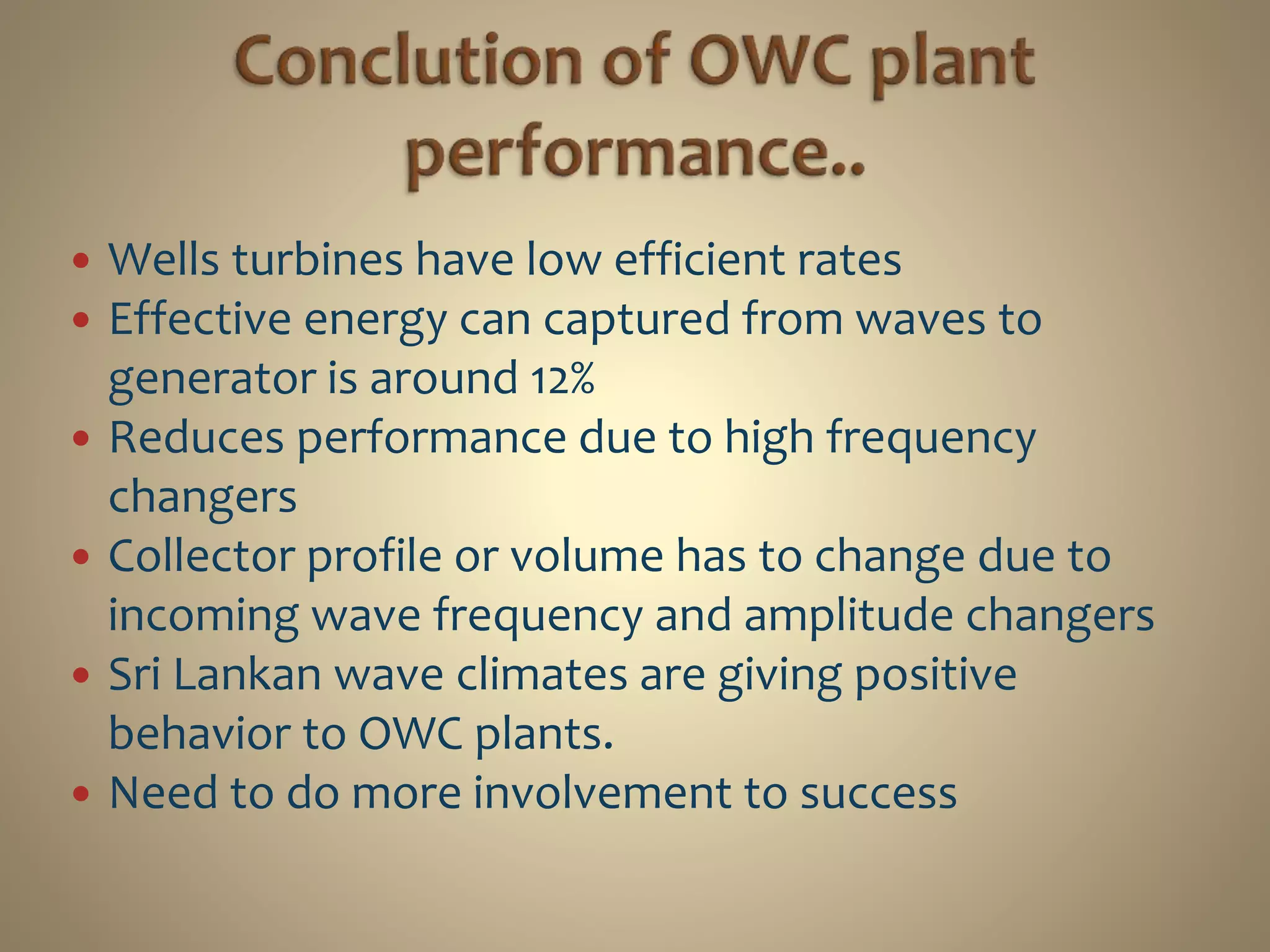 Design a model of OWC plant for Sri | PPTX