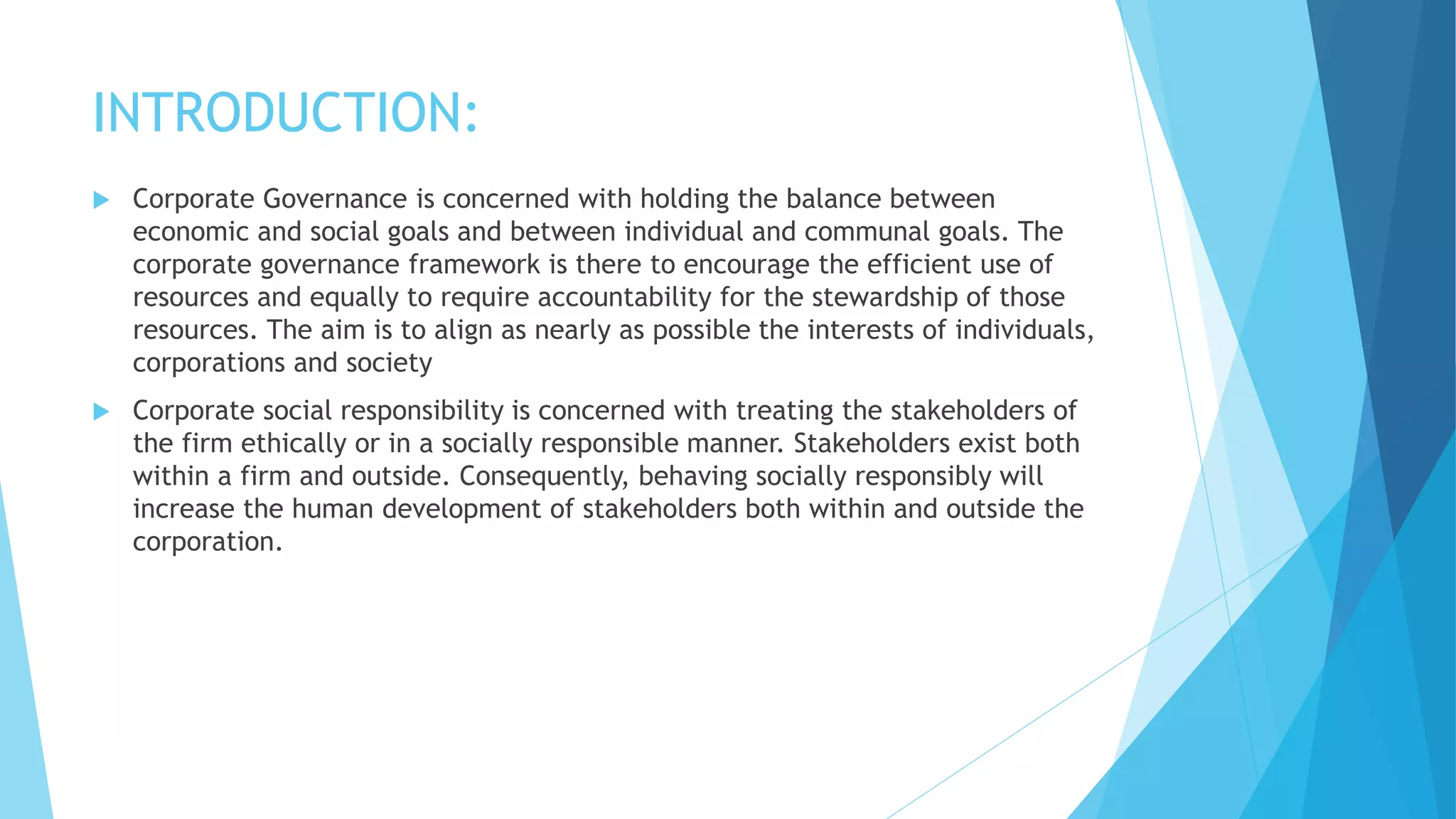 Corporate Governance Vs. Corporate Social Responsibilities | PPT