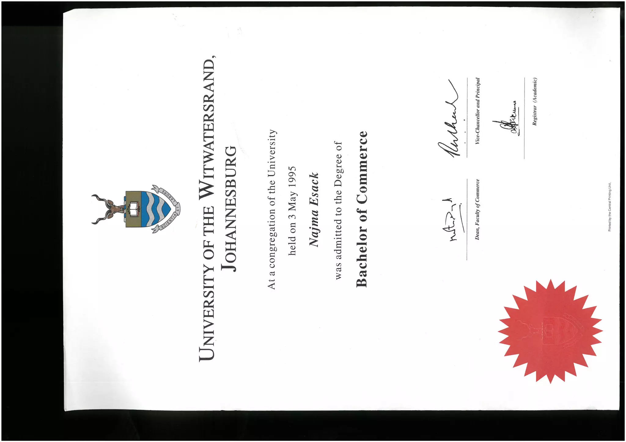 wits degree | PDF
