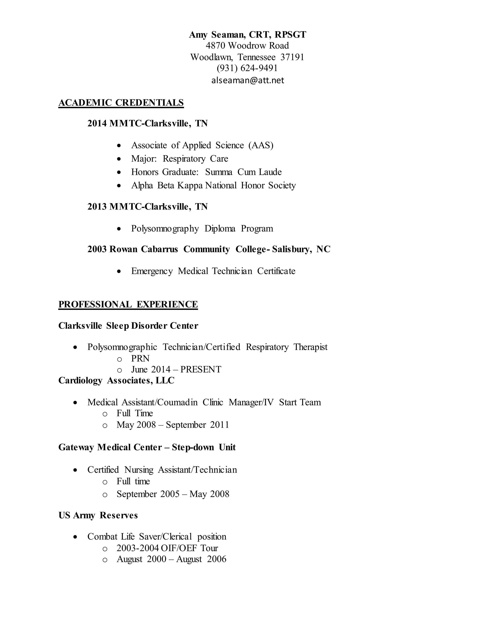 Amy Seaman Poly and RT Resume August 2015 | DOCX