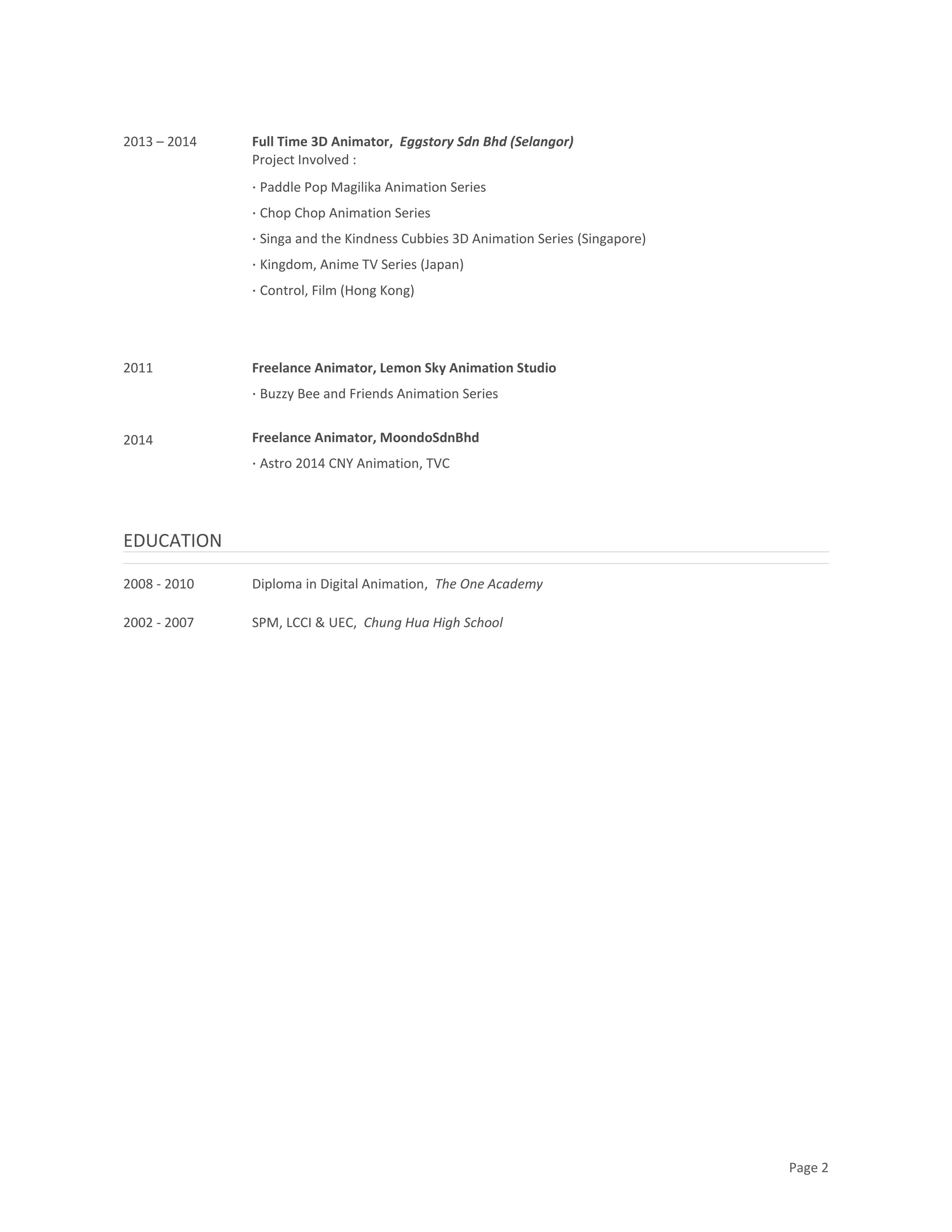 CheeHau_Resume2015_RecommendationLetterEggStoryMLY | PDF | Technology & Computing