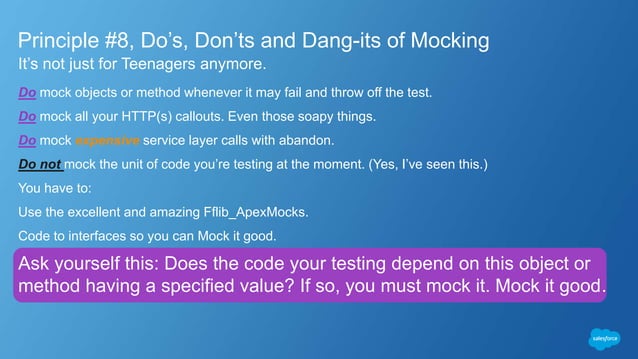 10 Principles of Apex Testing | PPT