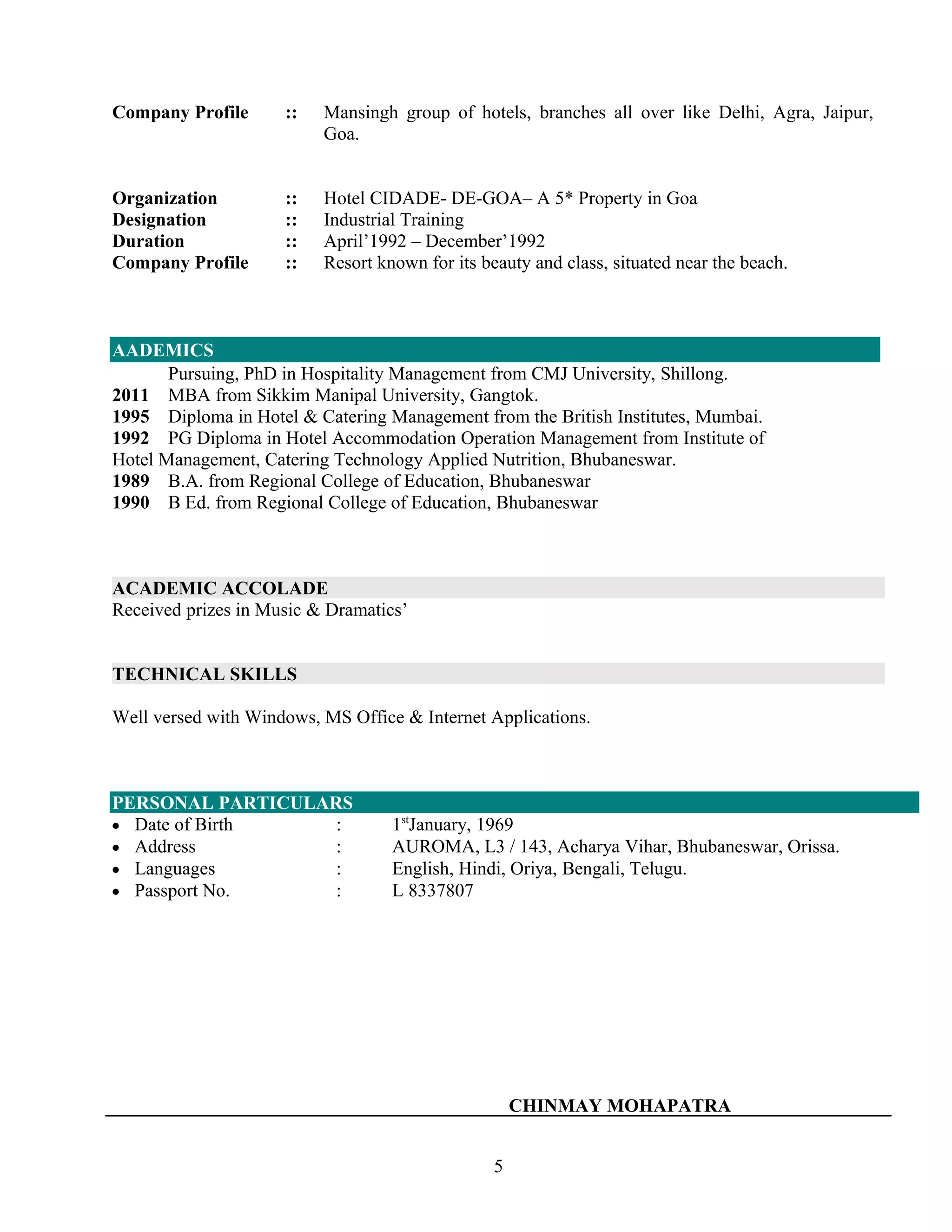 RESUME_CHINMAY_MOHAPATRA-2015 | DOC