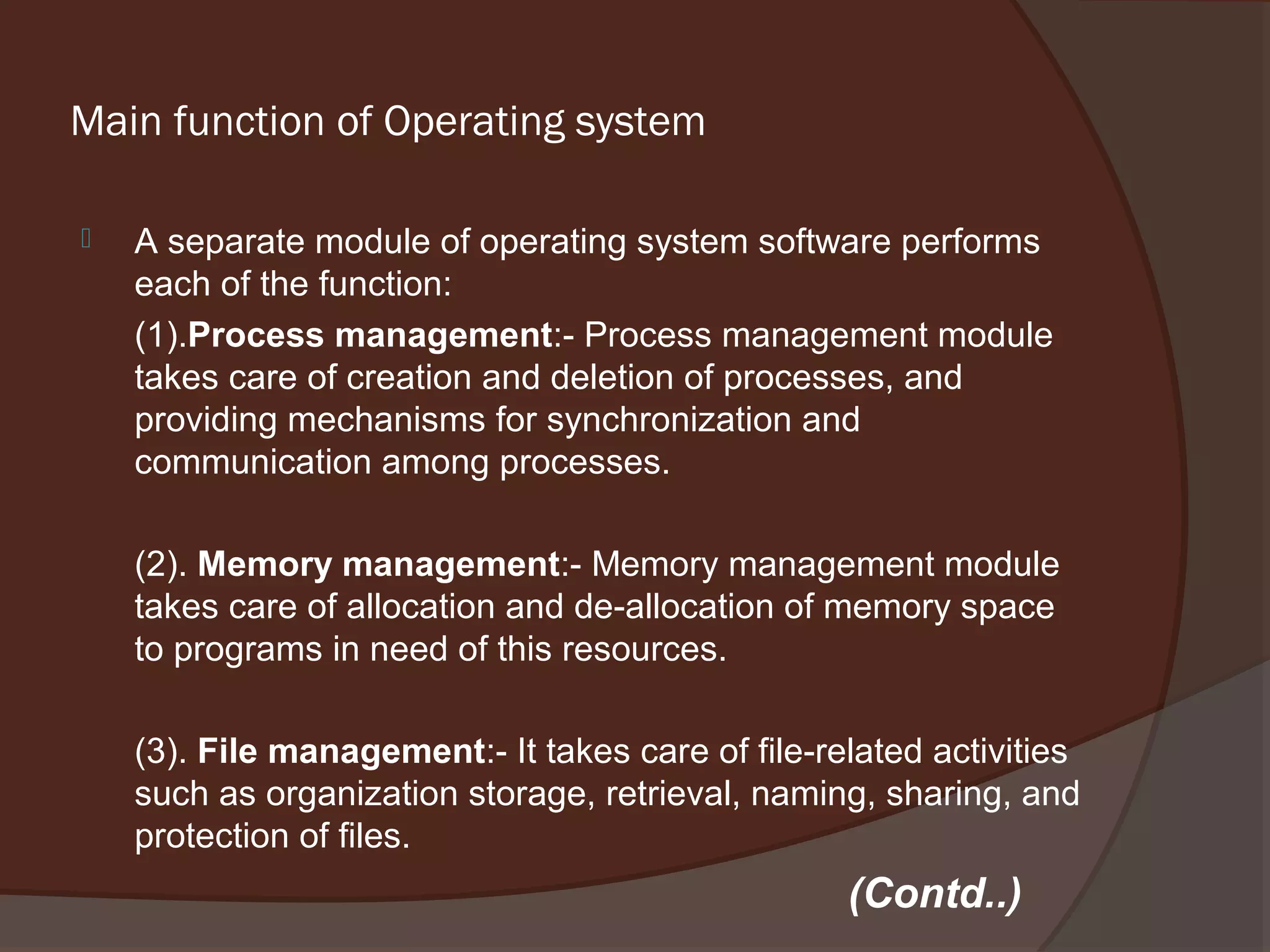 Presentation On Operating System Ppt