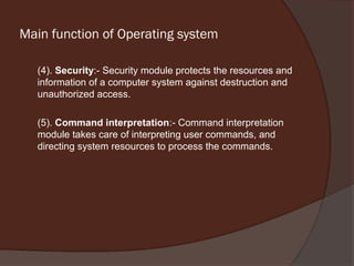 Presentation on operating system | PPT
