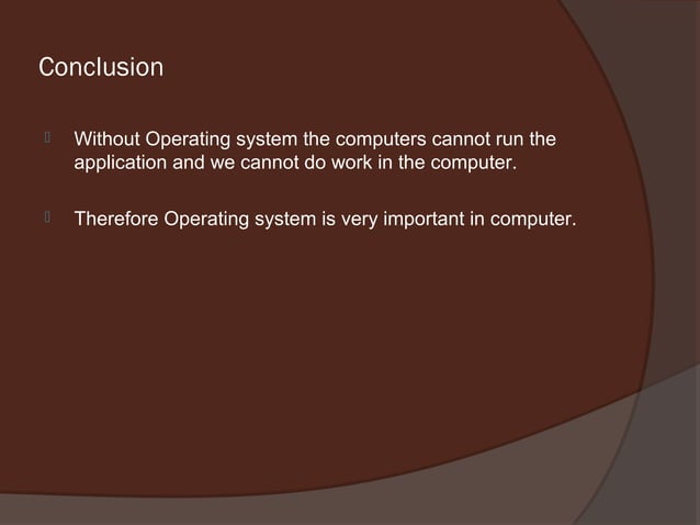 Presentation on operating system | PPT
