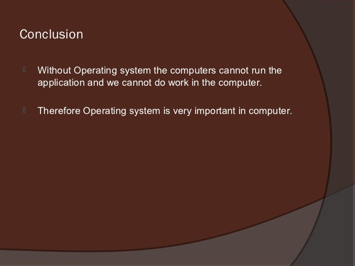 Presentation on operating system