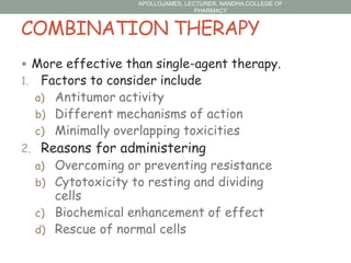 BASIC PRINCIPLES OF CANCER CHEMOTHERAPY- THIRD PHARM.D | PPTX