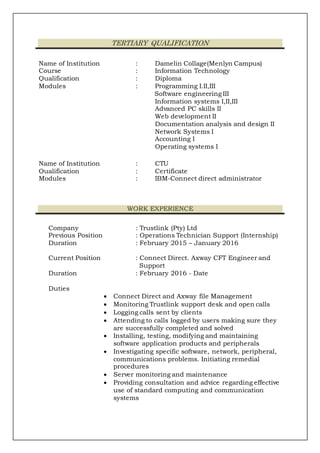 Thabiso CURRICULUM VITAE | DOCX
