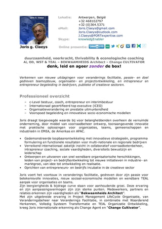 CV Joris Claeys (NL) | PDF