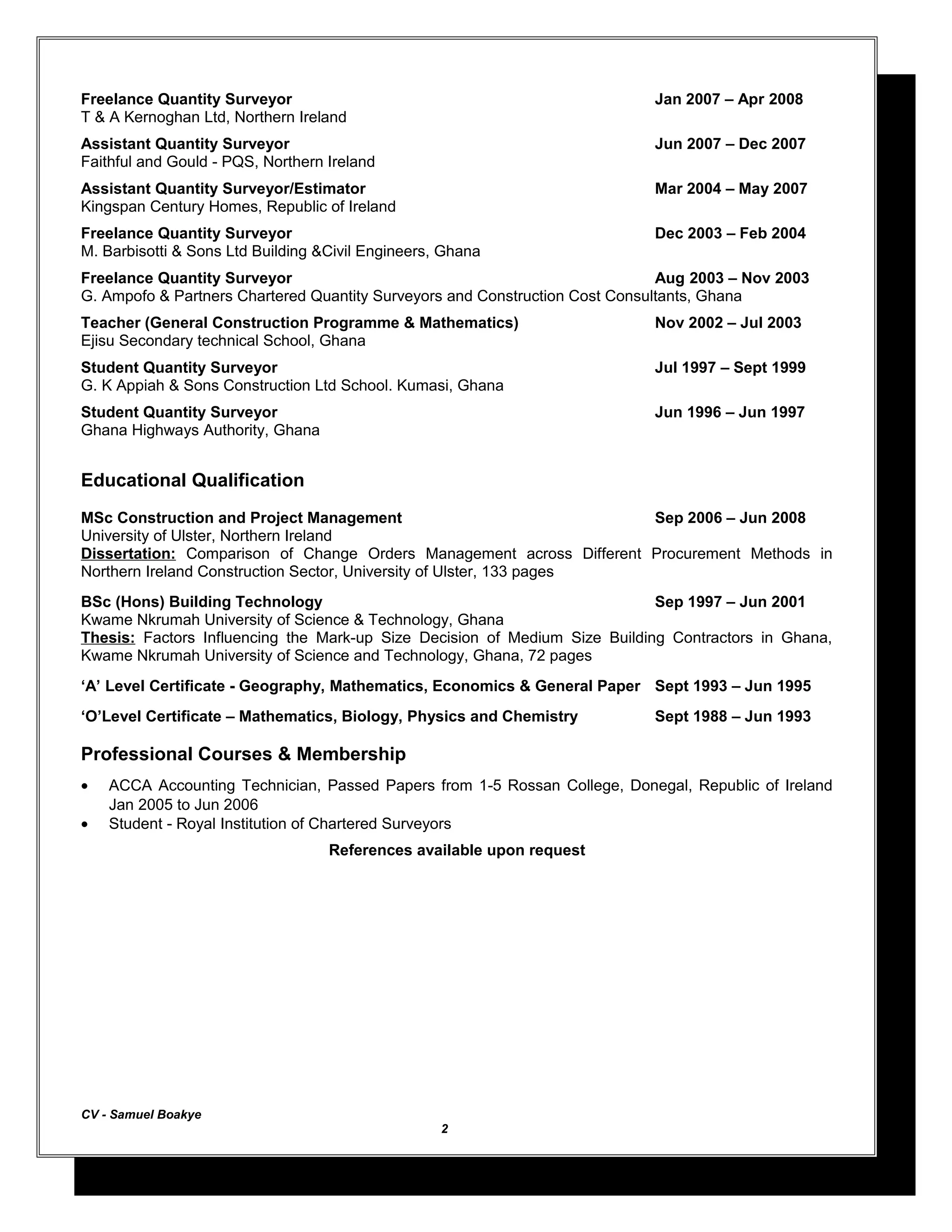 livelink SB CV | DOC | Civil Engineering Industry | Industries