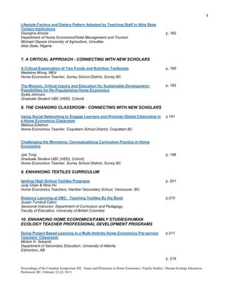 proceedings_CanadianSymposium-Home Economics | PDF