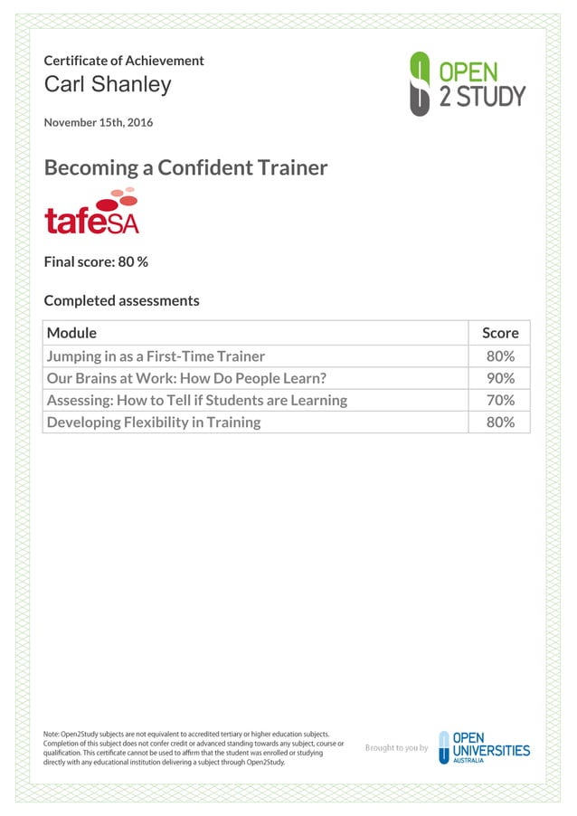 trainer cert | PDF