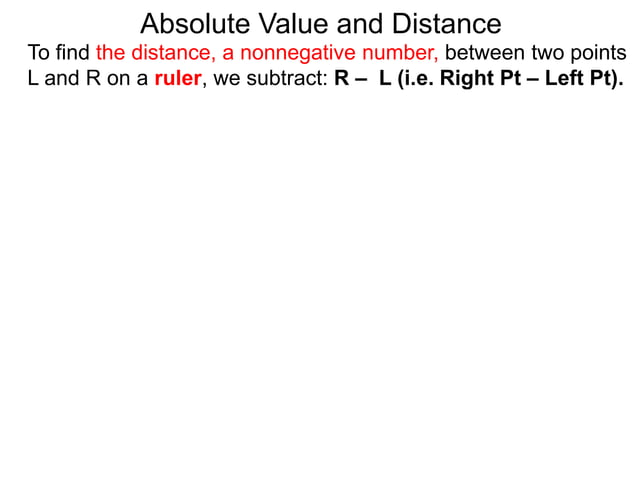 4 absolute value and distance x | PPT