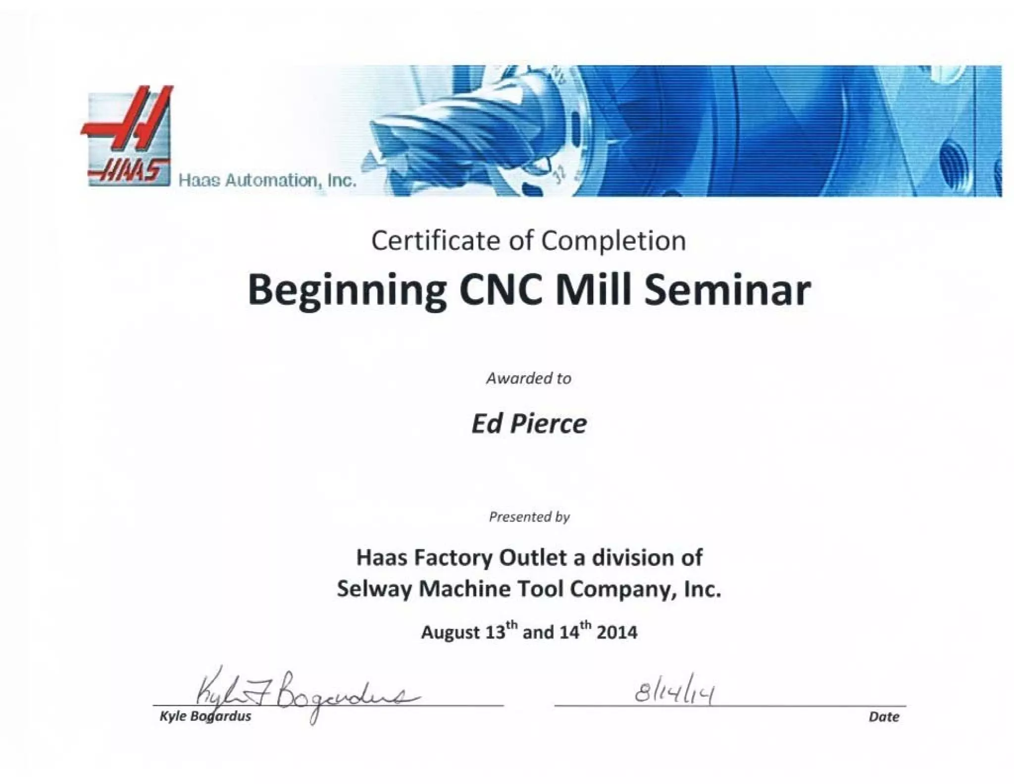 CNC Certificate | PPT