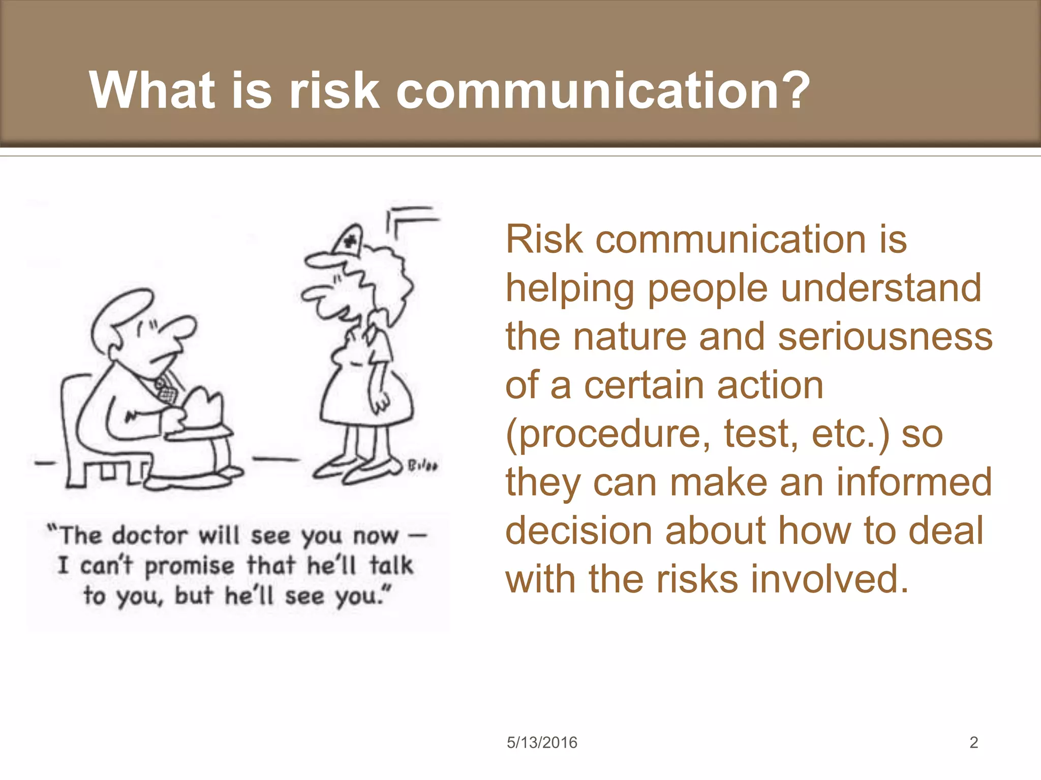 IHA 2016 - Effectively Communicating Risk | PPTX | Cancer | Diseases ...