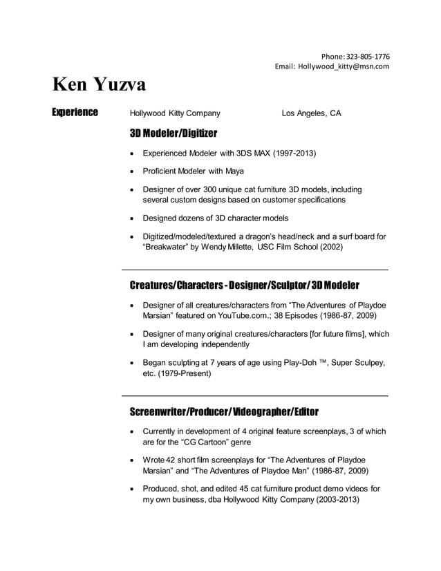 KenYuzva_Resume_extended | PDF