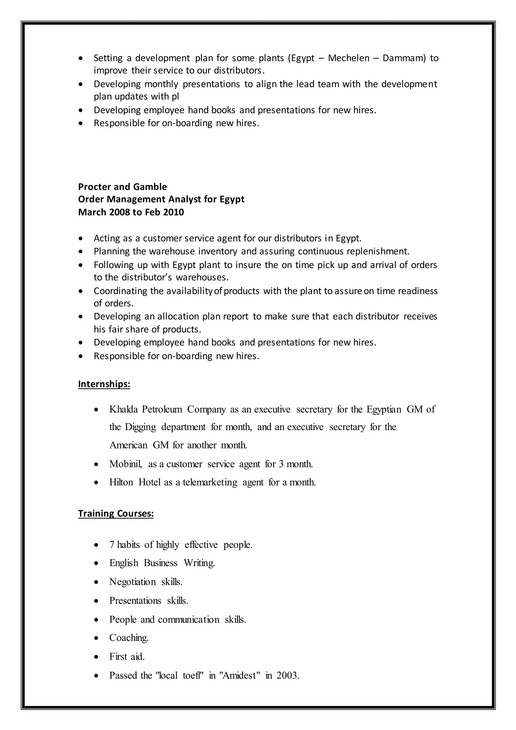 Yasmine ElSawy | DOCX | Logistics | Business