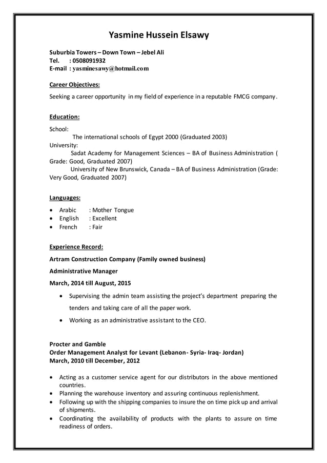 Yasmine ElSawy | DOCX | Logistics | Business