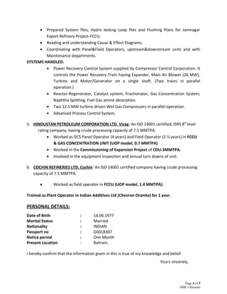 R Rao CV update | PDF