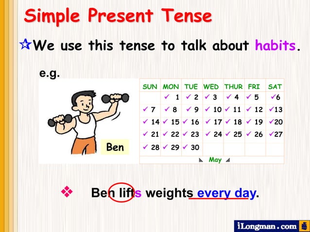 Simple Present Tense. It describes simple present tense' grammar and ...