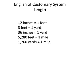 4a converting measurements. metric and customary | PPTX