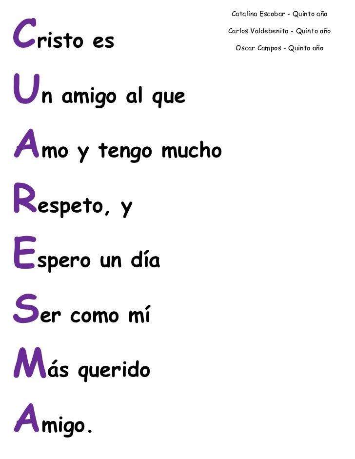 4 acrostico completo