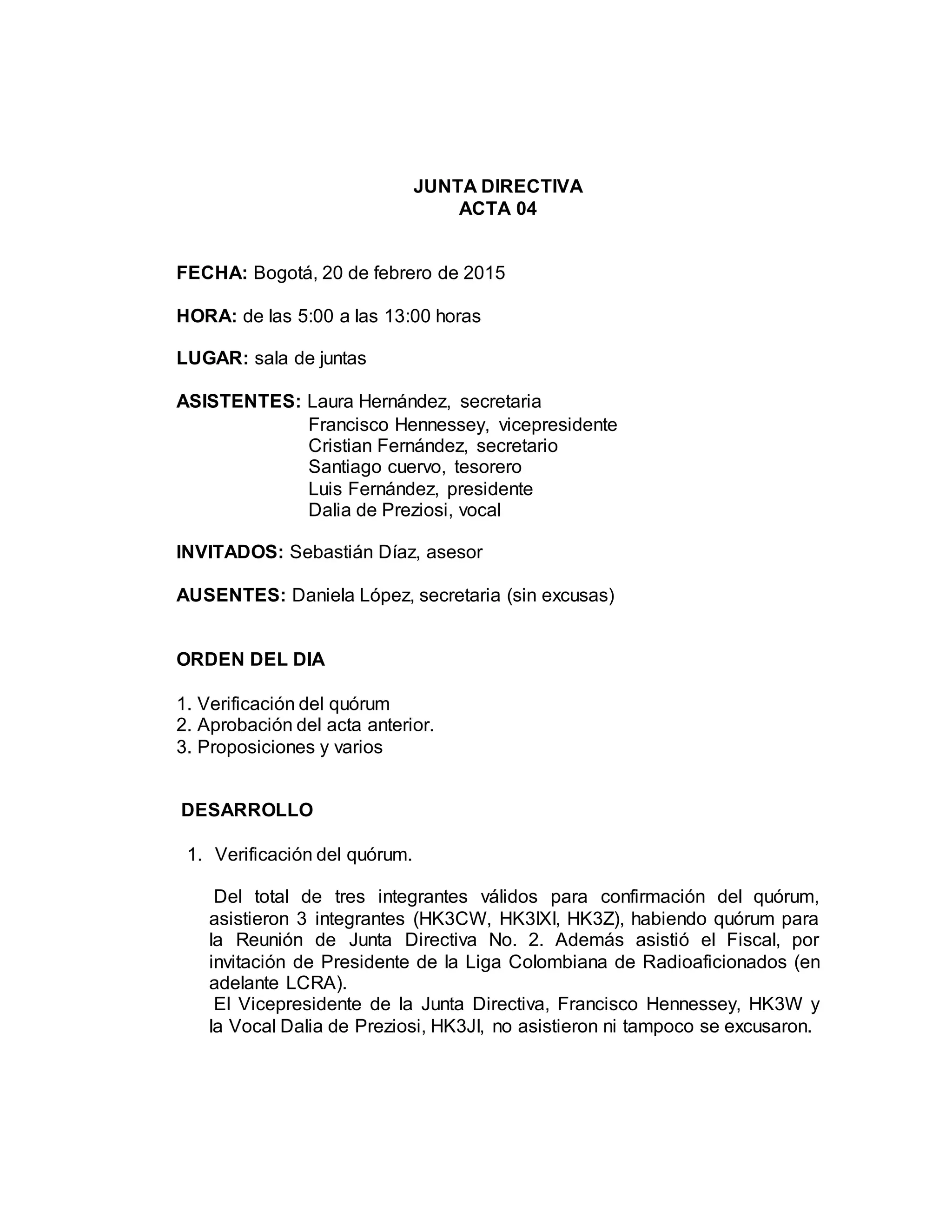 4 acta de junta directiva | DOCX