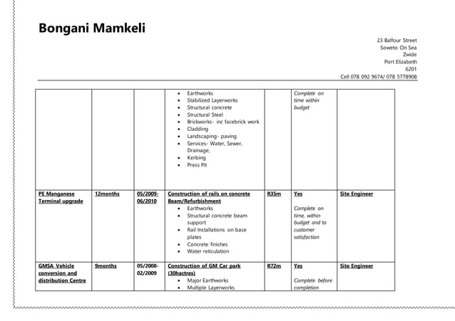 Bongani Mamkeli CV Rev.Jan2017 | PPT