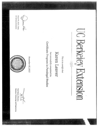 UC Berkeley Certificate | PDF