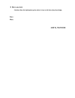 Asif resume | DOCX