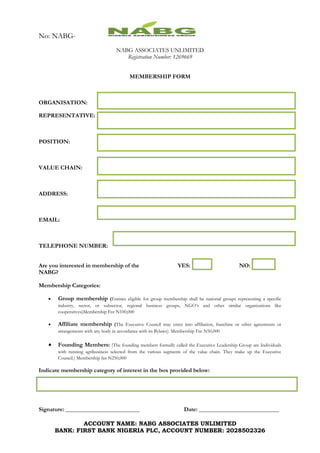 MEMBERSHIP FORM | PDF