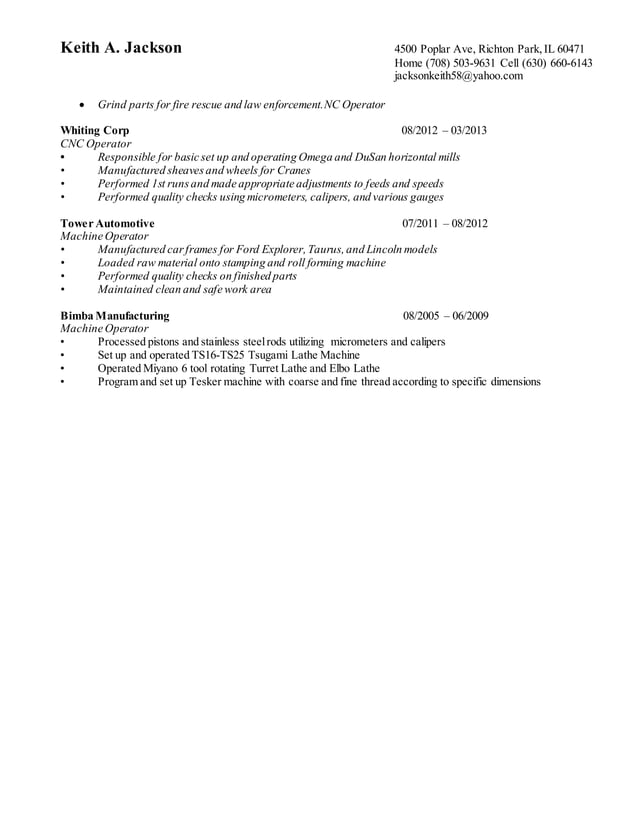 Jackson, Keith ISC Resume | PDF